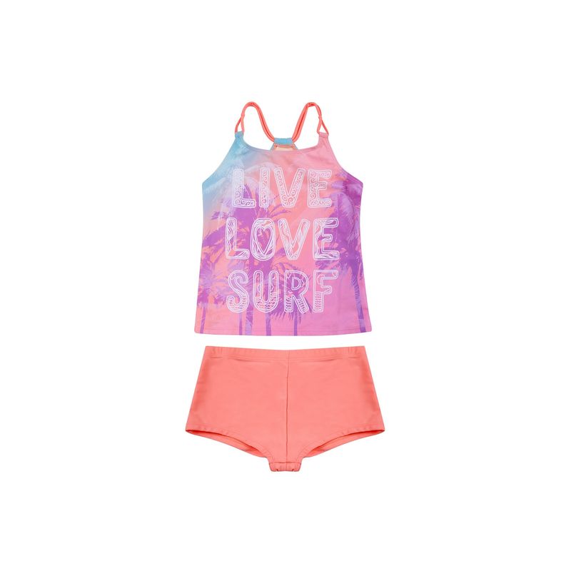 H2O WEAR Traje de Baño Teens Niña Tankini UV30 H2O Wear Coral ...