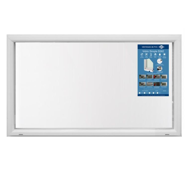 DVP Ventana Vidrio Simple Pvc Fija Blanca 120x70cm Dvp | falabella.com