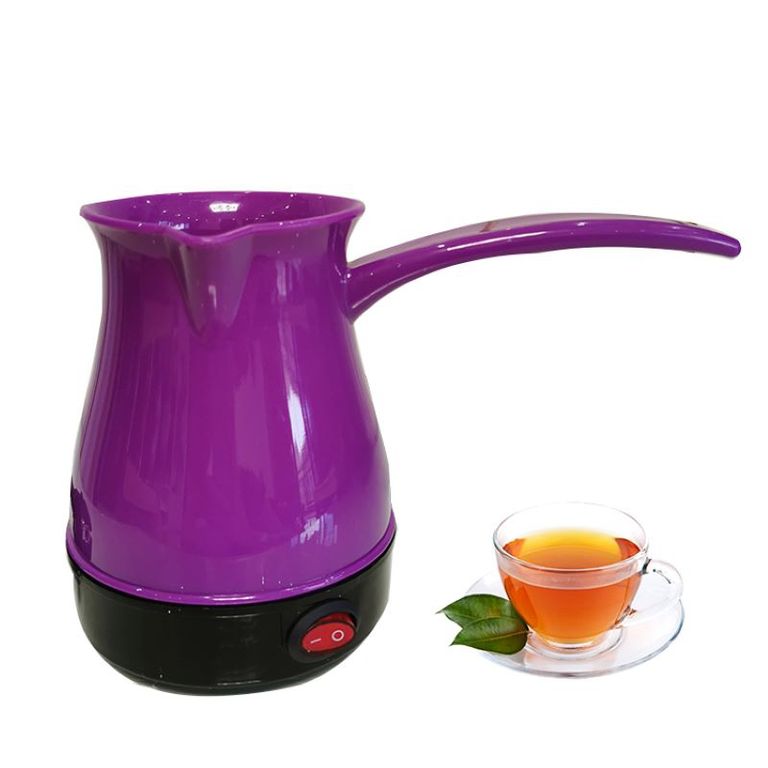 UNIVERSAL Cafetera turca eléctrica de acero inoxidable portatil MORADA ...