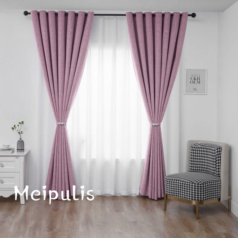 Set de Cortinas Blackout 2 Paños Color Lila | Sodimac Chile