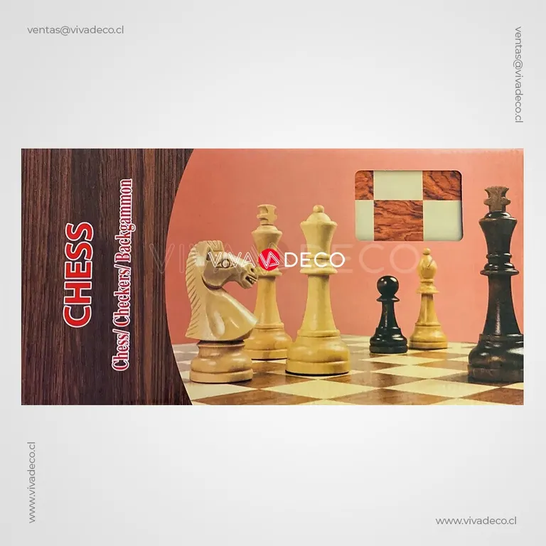 UNIVERSAL Tablero Ajedrez Dama Backgammon 39x39 cm - 3 en 1 | falabella.com