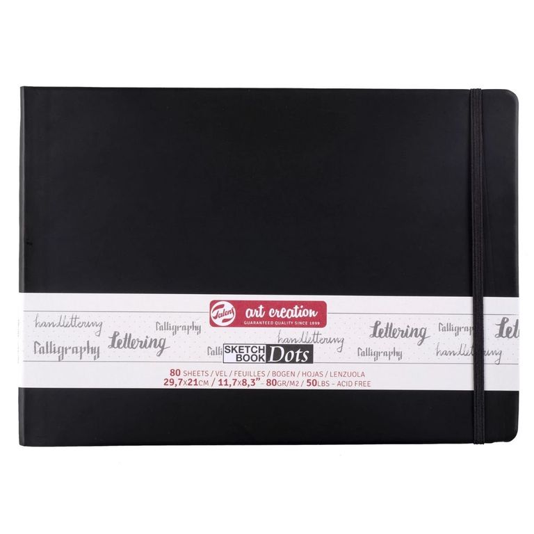 Libreta Art Creation Negra 21x29,7cm 80gr 80hjas.Con Puntos | Sodimac Chile