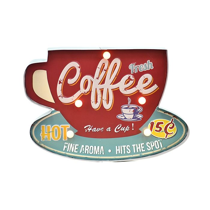 LETRERO VINTAGE LED COFFEE FRESH | Sodimac Chile