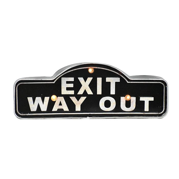 LETRERO VINTAGE LED EXIT WAY OUT | Sodimac Chile