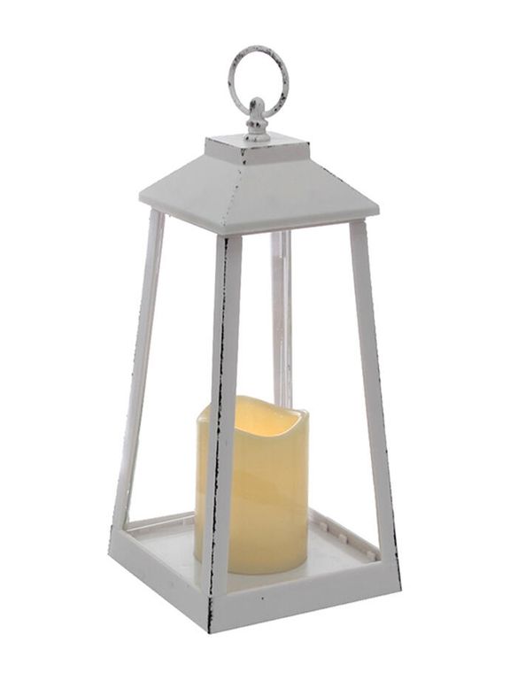 Fanal Plastico Con Vela Led Fn1432 Blc Vgo | Sodimac Chile