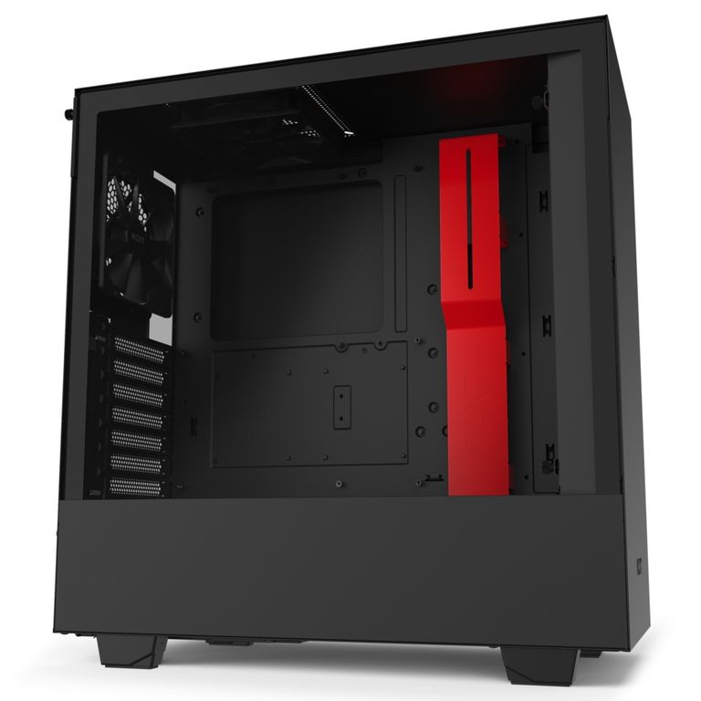 NZXT Gabinete Gamer NZXT H510 Compact Mid-TowerATX Case Black Red ...