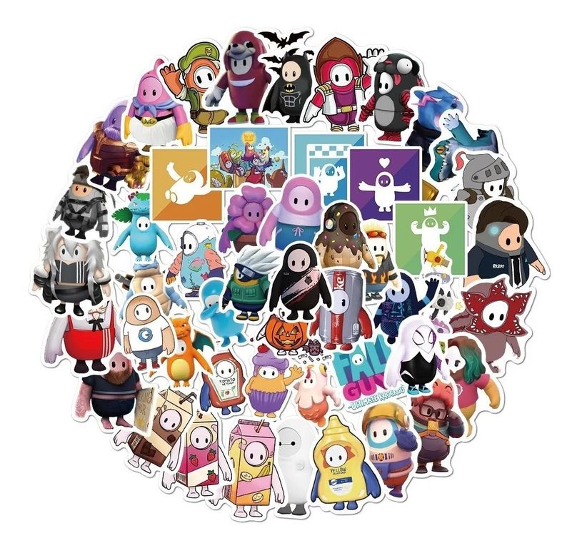 GARSIL 50 Stickers Fall Guys - Etiquetas Autoadhesivas | Falabella Chile