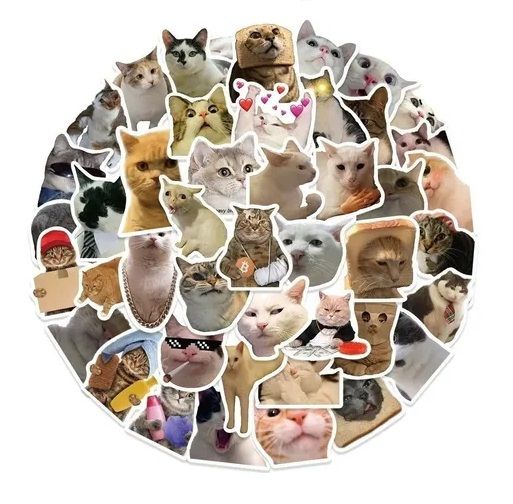 GARSIL 50 Stickers Gatos Gatitos Michis - Etiquetas Autoadhesivas ...