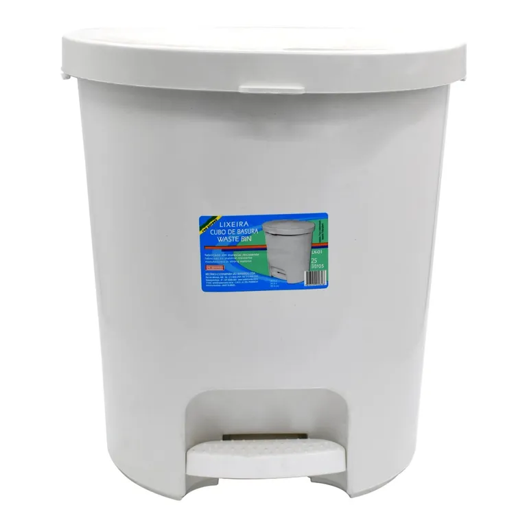 Basurero Blanco Con Pedal 30 Litros San Bernardo | Sodimac - Falabella