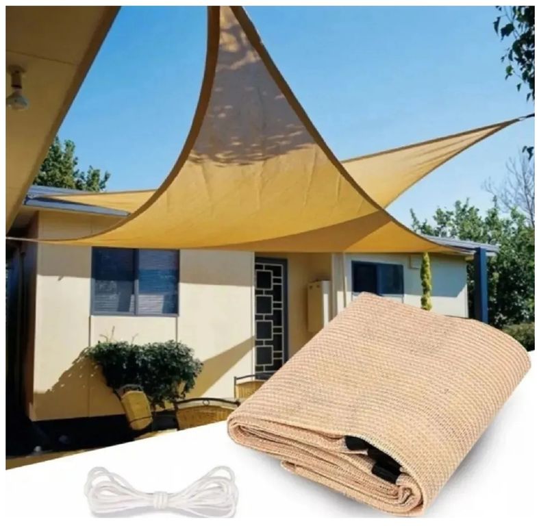 GENERICO Toldo Vela Sombra Triangular 3x3x3 Mts Lonas Tela Sombrilla ...