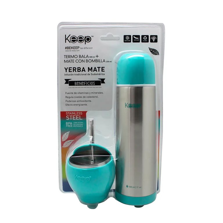 KEEP Set Para Mate Incluye Termo y Matero Celeste - Amarillo - Keep ...