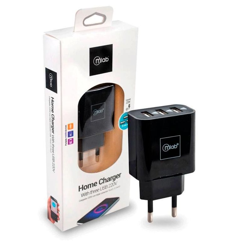 MLAB Cargador Hogar 220V 3 USB Mlab 7772 MLAB | falabella.com