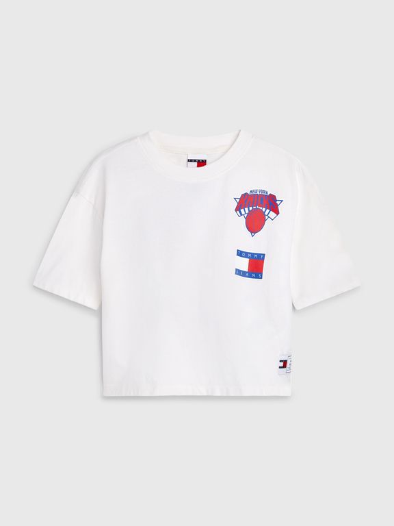 TOMMY HILFIGER Polera Tjw & Nba New York Knicks Blanco Tommy Jeans ...