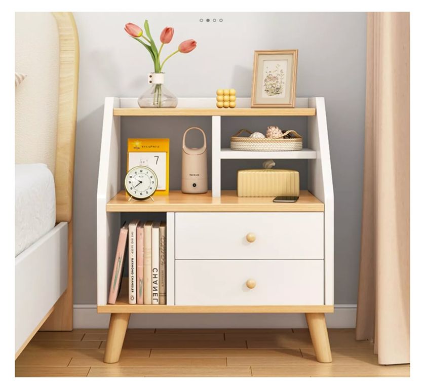 HOMER DESIGN Velador 2 Niveles Con Cajones Homer Design 50*30*61 ...