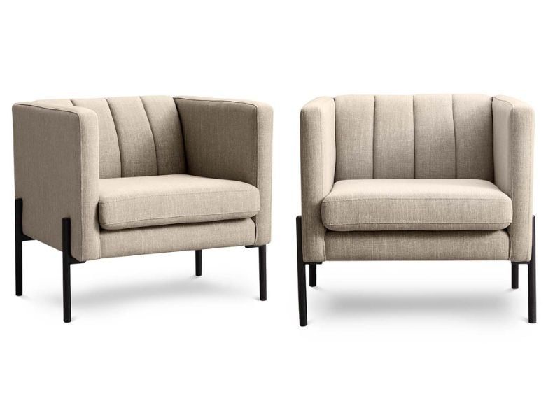 Set 2 Poltronas Rosen Drolet Tela Arena | Sodimac Chile