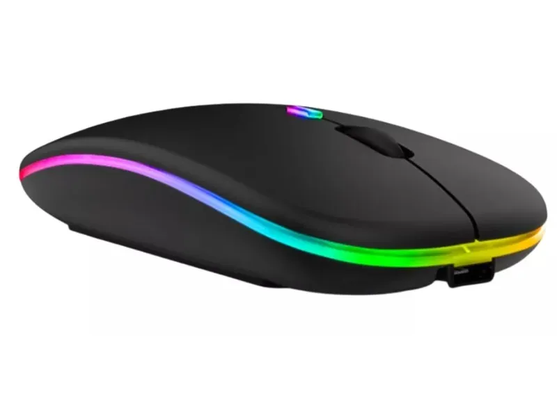 GENERICO Mause Óptico Inalámbrico Recargable Led Rgb 24ghz Rf-6800 ...