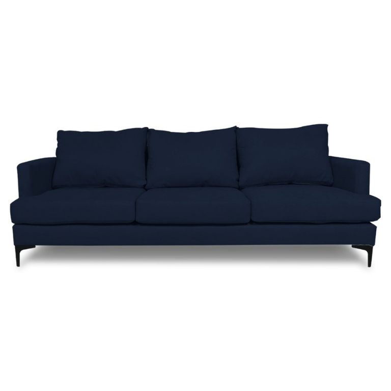SOFAS HOME SOFA ALDARA FELPA AZUL 3 CUERPOS | falabella.com