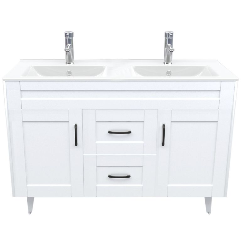 Kit Mueble Vanitorio Doble Deluxe Domsa 120SK Blanco PD 120x47x80cm ...