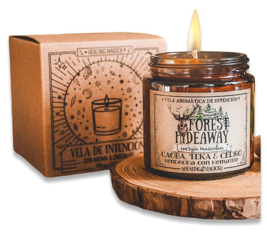 Forest Hideaway Vela Aromática para Rituales de Energía Masculina ...