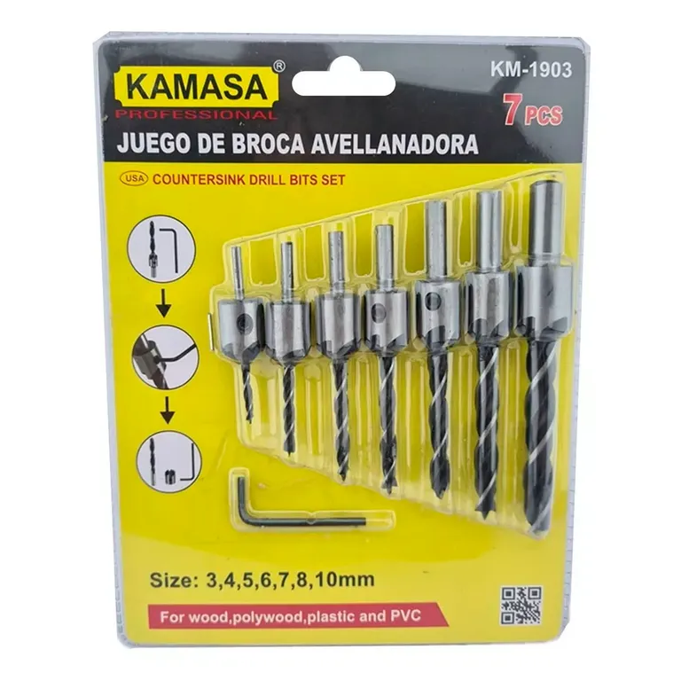 Brocas Avellanadoras Madera Plastico Pvc Punta Taladro 7 Pcs | Sodimac ...