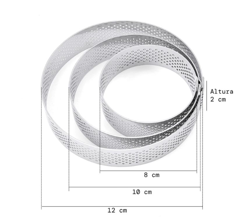 Pack 6 Moldes Aro Molde Microperforado Anillo Reposteria | Sodimac Chile