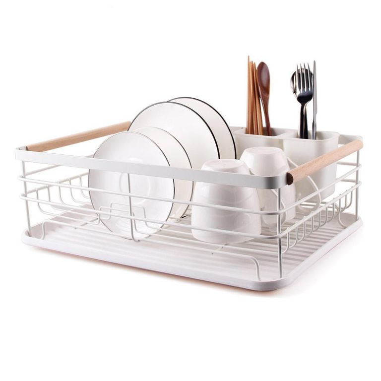 Secaplatos Escurridor 1 Nivel Acero Inox Blanco Simplit | Sodimac Chile