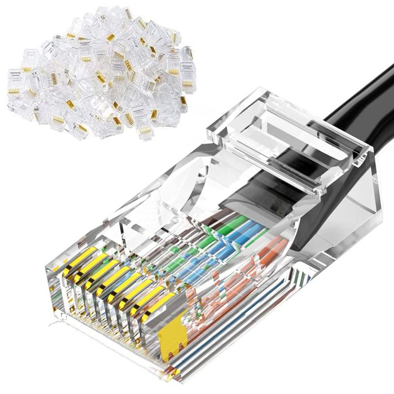 AIZO Cat6/cat6e Conectores - Plug Rj45 Cat6/cat6e Bolsa 100 Unidades ...