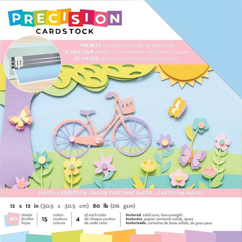 AMERICAN CRAFTS CARDSTOCK – 12 X 12 – PASTEL – TEXTURIZADO – 60 HOJAS ...