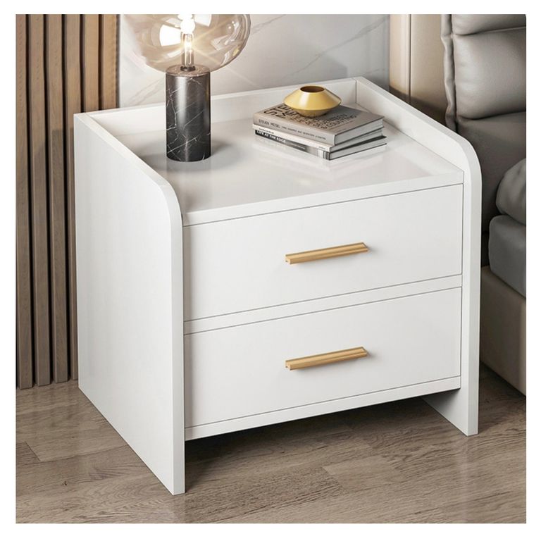 HOMER DESIGN Velador Vanguardia Con 2 Cajones Homer Design 47*40*40 ...