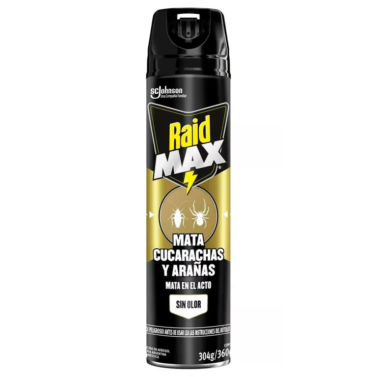 RAID Mata Cucarachas Y Arañas En El Acto Sin Olor 304g Raid Max ...