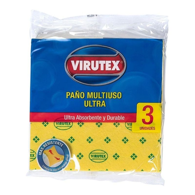 VIRUTEX Paño Multiuso Ultra X3 Ultra Absorbente Amarillo Virutex ...