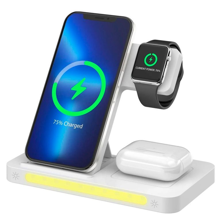 Base De Carga Inalambrica 3en1 22W Carga Rapida RP-W60 | Sodimac Chile