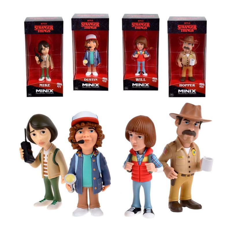 STRANGER THINGS Pack 4 Figuras Minix Stranger Things | falabella.com