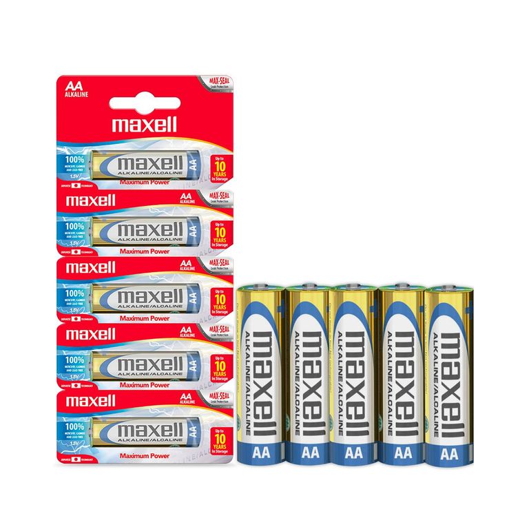 MAXELL PILAS AA X5 1.5V ALCALINA MAXELL | falabella.com