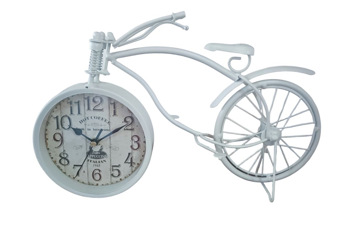 RELOJ BICICLETA VINTAGE METAL COLOR BLANCO | Sodimac - Falabella