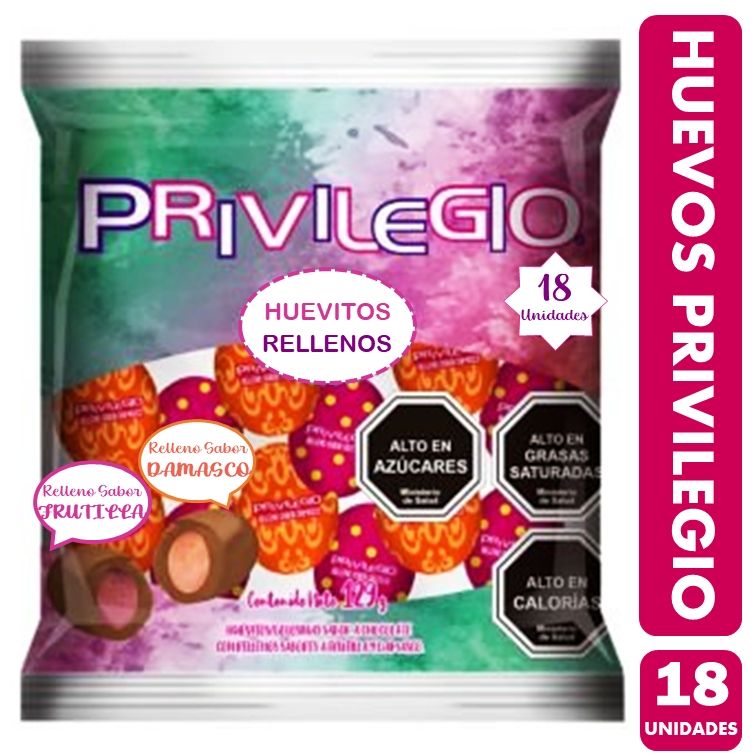 ARCOR Huevitos Rellenos Privilegio - Especial Pascua 18 Unidades ...
