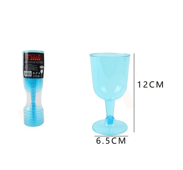 GENERICO Copas Acrilicas De Vino Tinto Celeste 6 Pcs | Falabella Chile