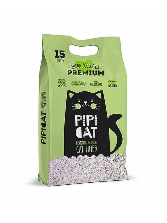 Arena Sanitaria Pipi Cat 15 kg - Verde | Sodimac Chile
