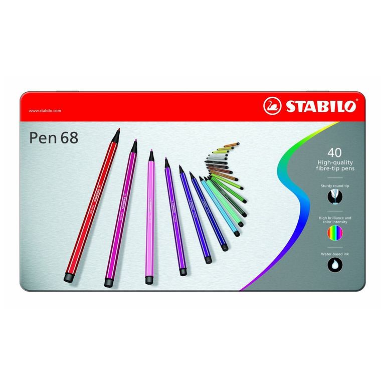 STABILO Set Stabilo Pen Point 68 Punta Fina 40 Colores | falabella.com
