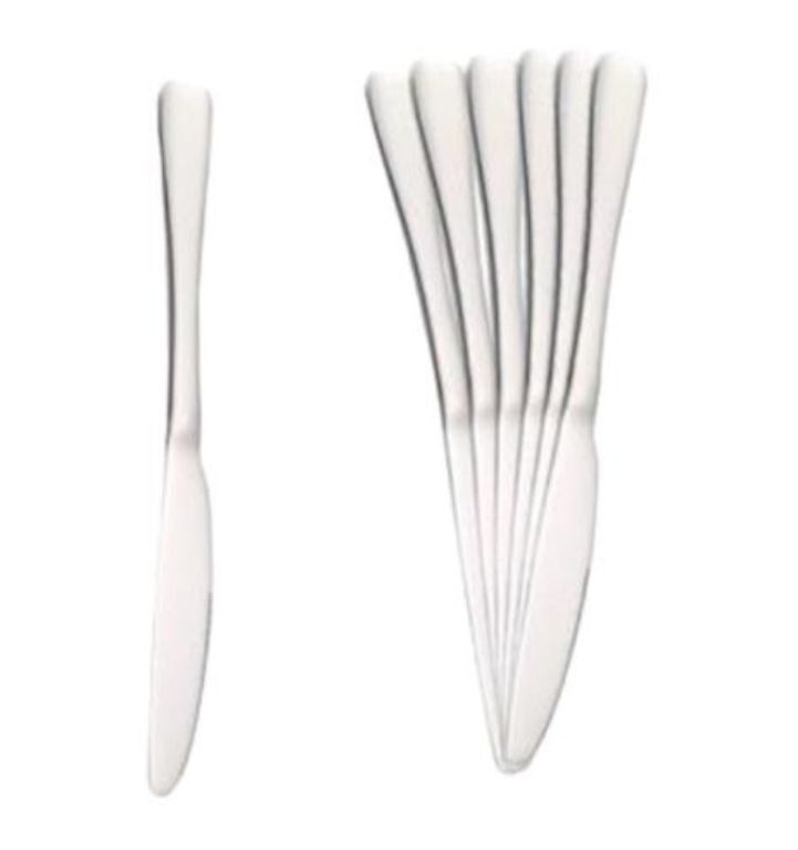 Set de 6 Cuchillos de Mesa Plateado | Sodimac Chile
