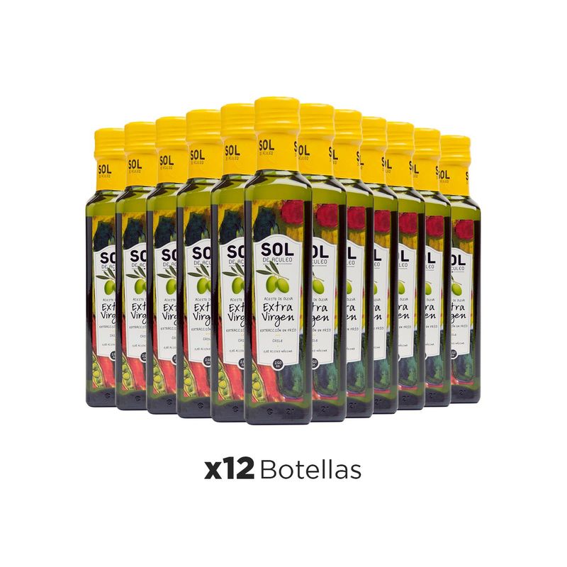 SOL DE ACULEO Aceite de Oliva extra virgen Sol de Aculeo Blend 12 x 250 ml | falabella.com
