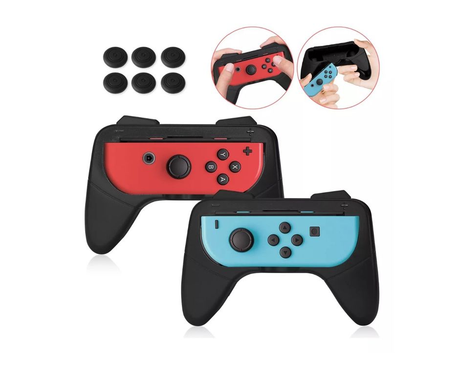 GENERICO 2 Grip Mando Para Joycon Control Nintendo Switch Colores Negro ...