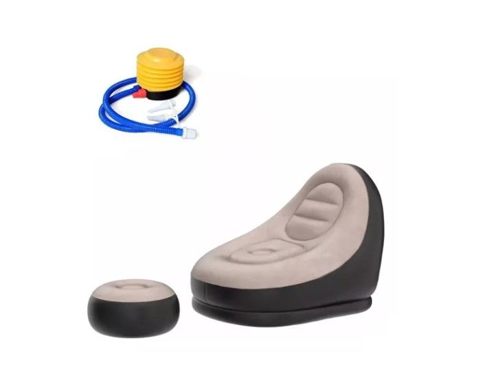 GENERICO Sillón Inflable Puff Tumbona Con Reposa Pies | falabella.com