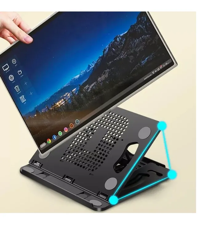 GENERICO Soporte Base Notebook Alzador Alumin Ajustable Portatil ...