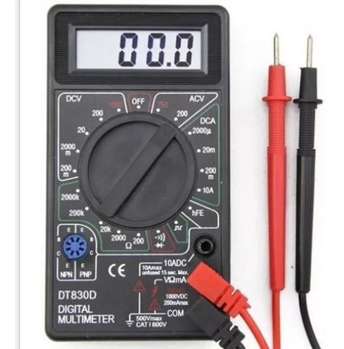 GENERICO Multitester Digital Multimetro Portatil Tester NEGRO ...