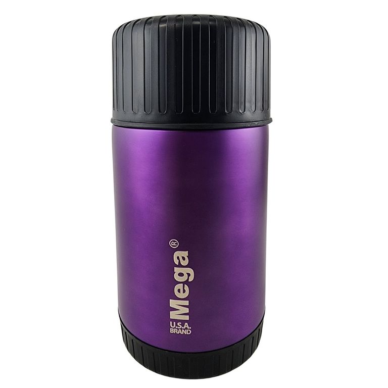 MEGA Termo Mega Magnum 750mL Comidas Metalico Acero Inoxidable Morado ...