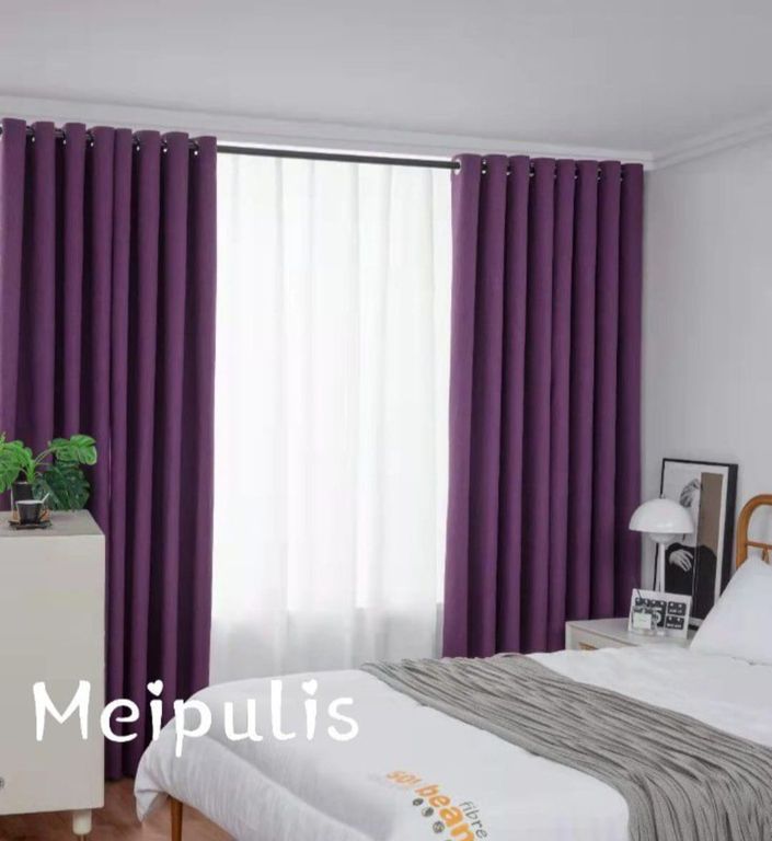 Set de Cortinas Blackout 2 Paños Color Morado Violeta | Sodimac Chile