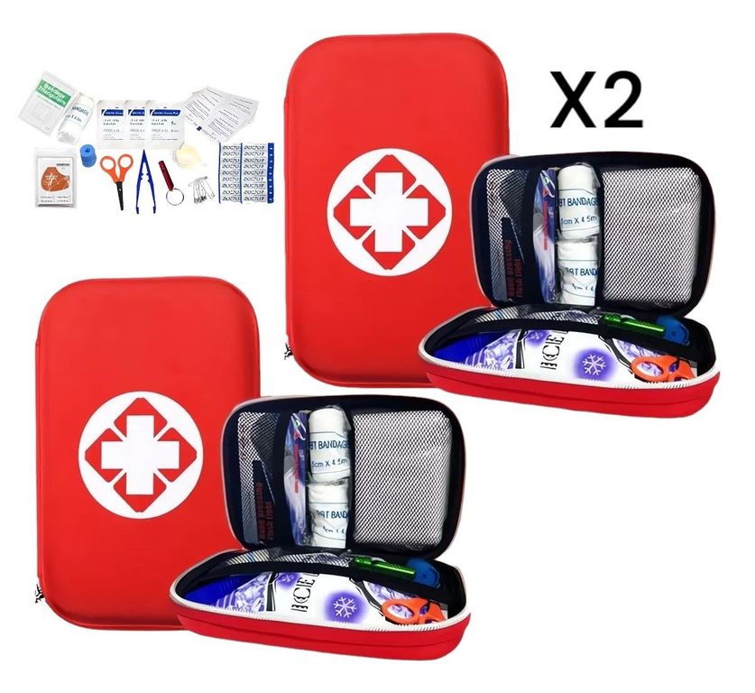 GENERICO X2 Botiquin Primeros Auxilios Kit Curacion Caja Emergencia.- | falabella.com