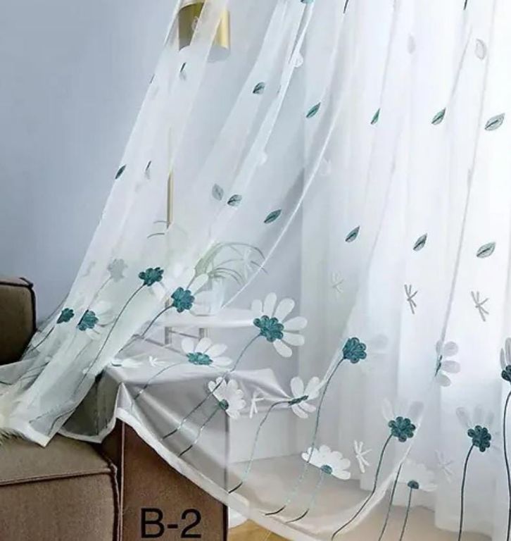 Visillo con diseño flor bordado | Sodimac - Falabella