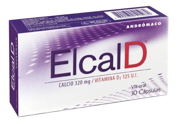 ANDROMACO Elcal D calcio 320mg Y Vit D3 125ui 30 Cápsulas | falabella.com